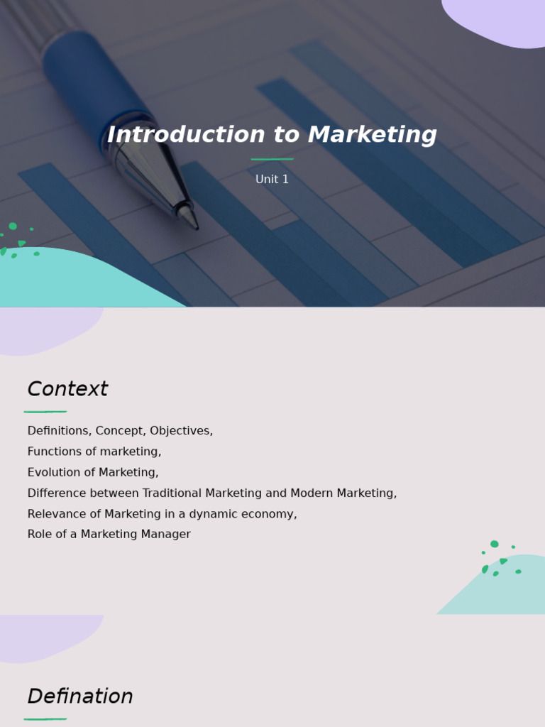 CH 1. Introduction To Marketing | PDF | Marketing | Consumer Behaviour