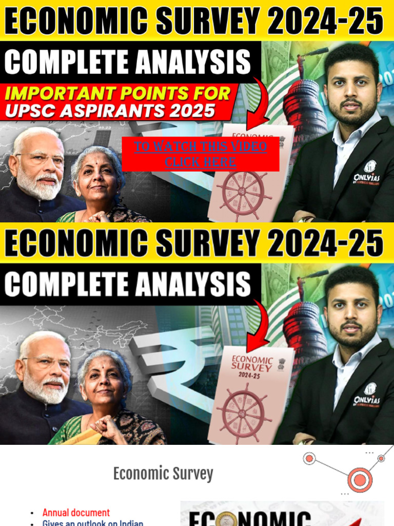 Economic Survey 2024 25 Detailed Analysis by Rishav Sharma Sir PW | PDF ...