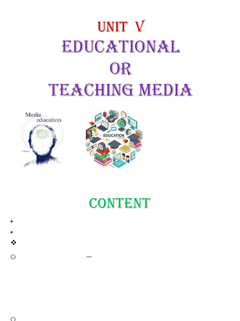 Types and Principles of Teaching Media | PDF | Satellite Television ...