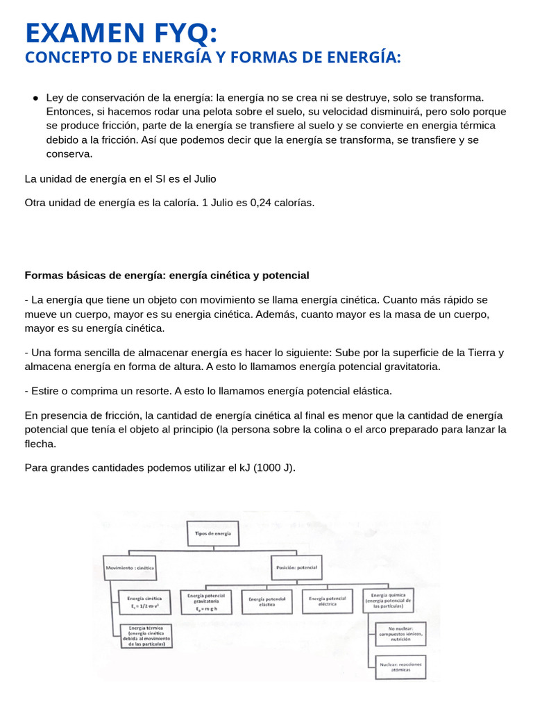 Examen Fyq Energía | PDF