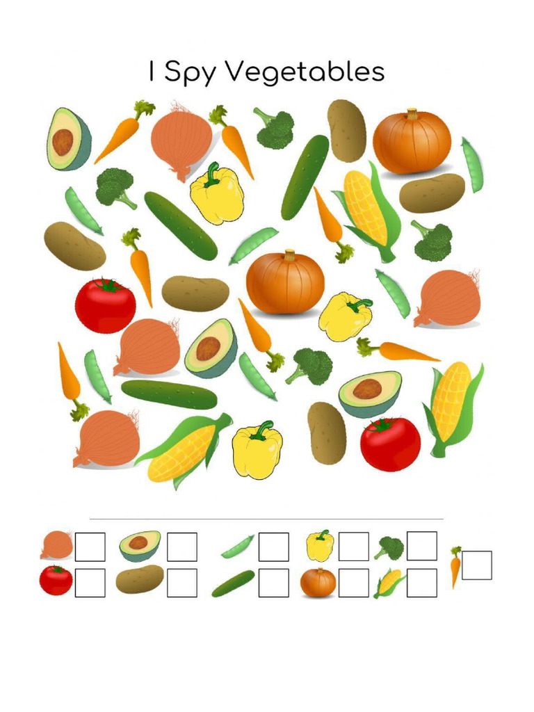 I Spy Vegetables | PDF