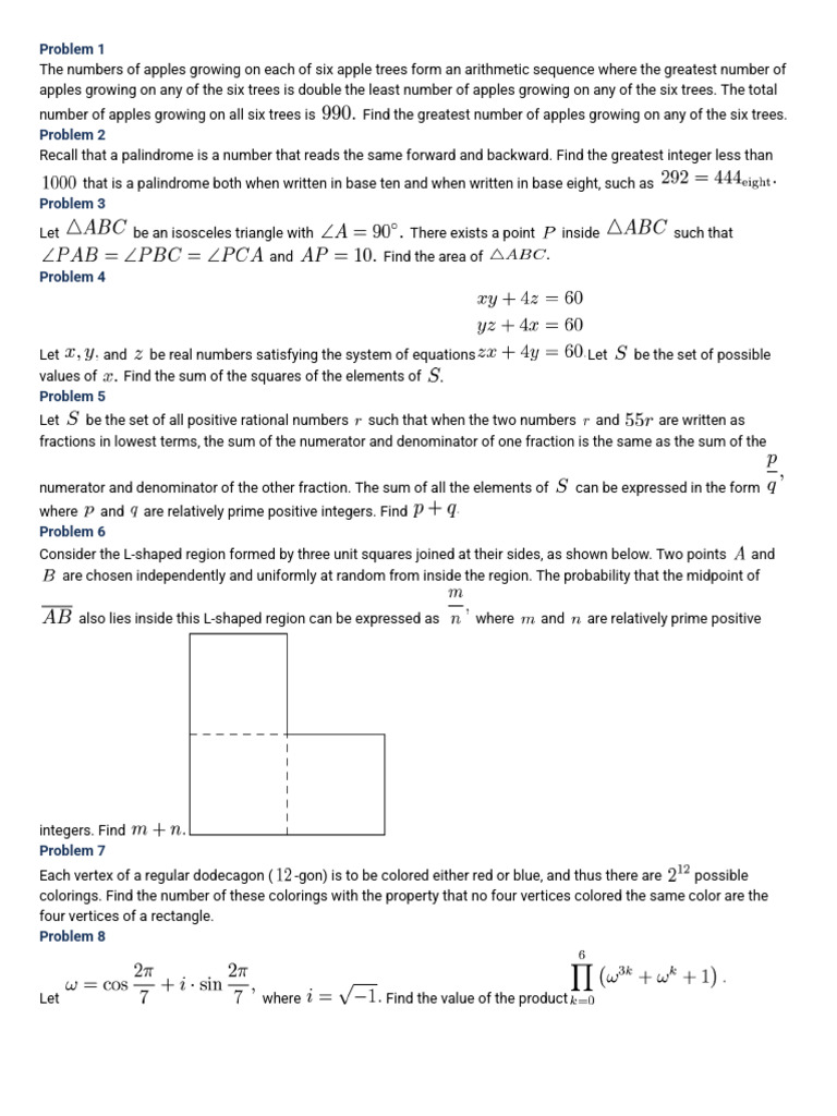 2023 Aime II | PDF | Numbers | Mathematics