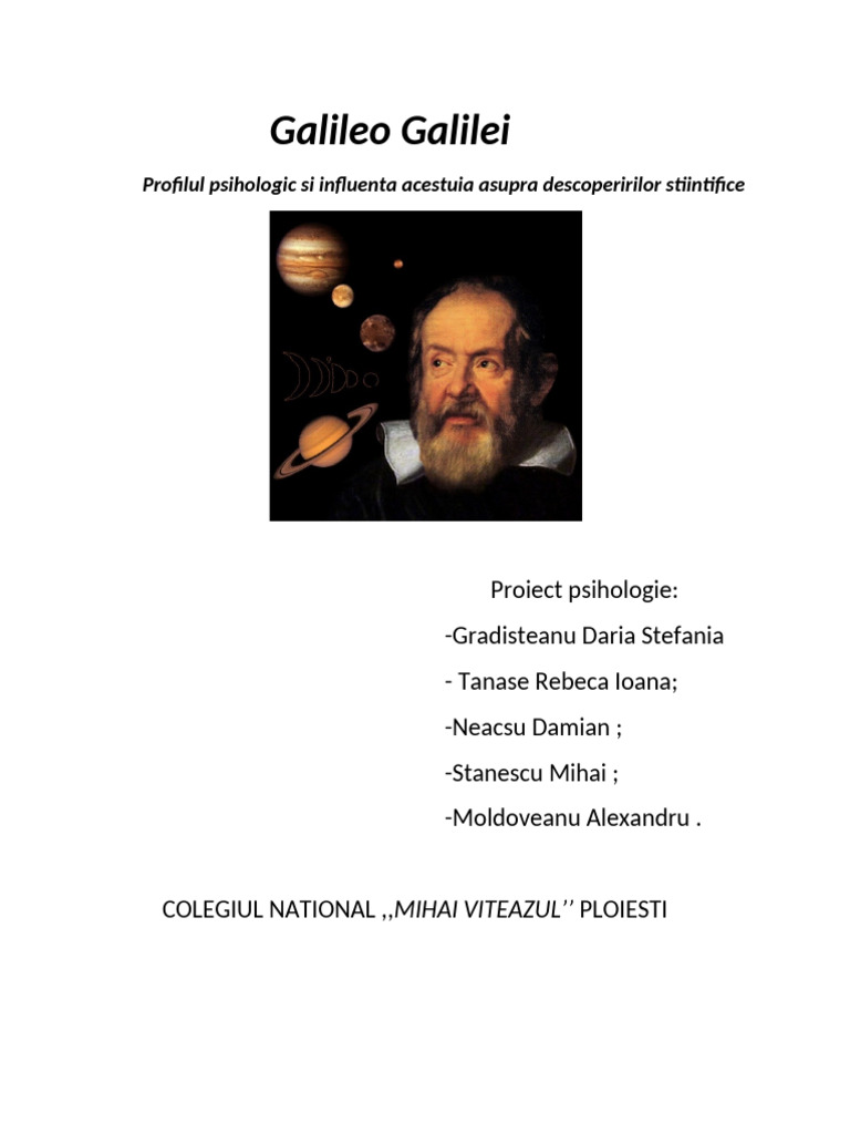 Galileo Galilei STARTER | PDF