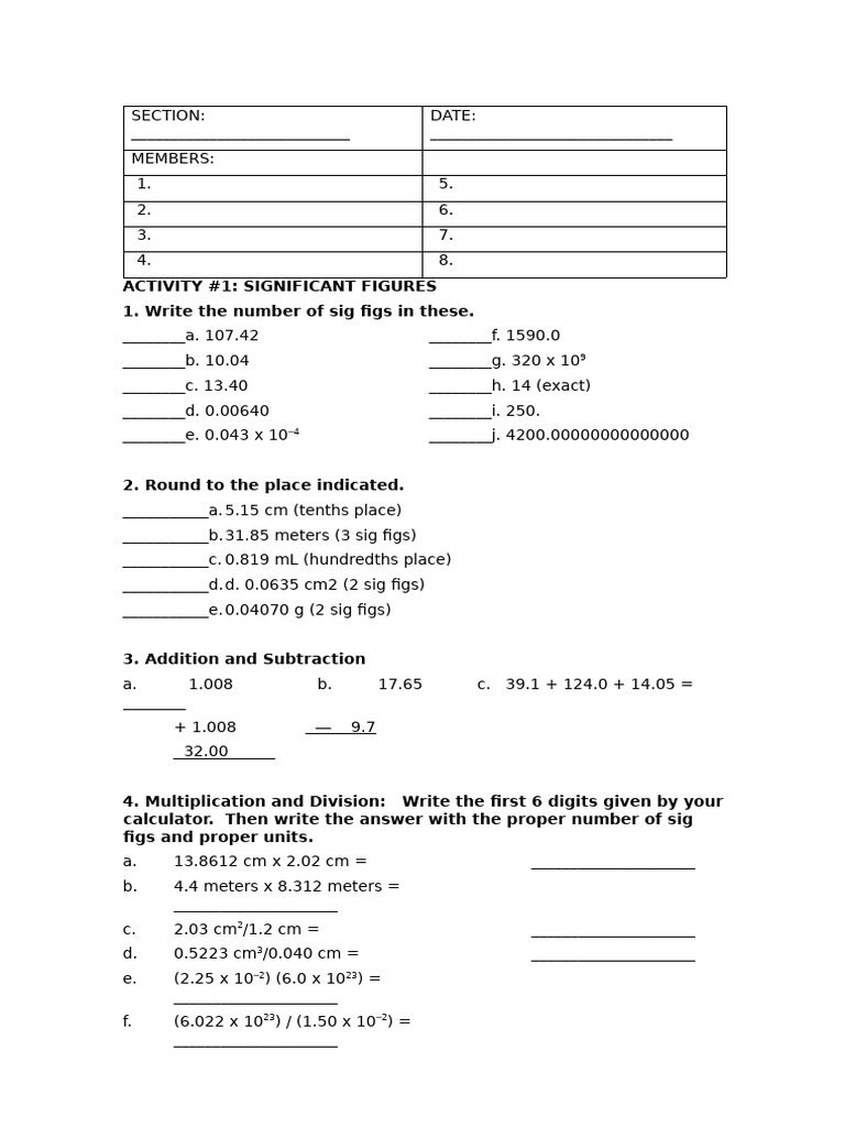 ACTIVITY 1 - Significant - Figures | PDF