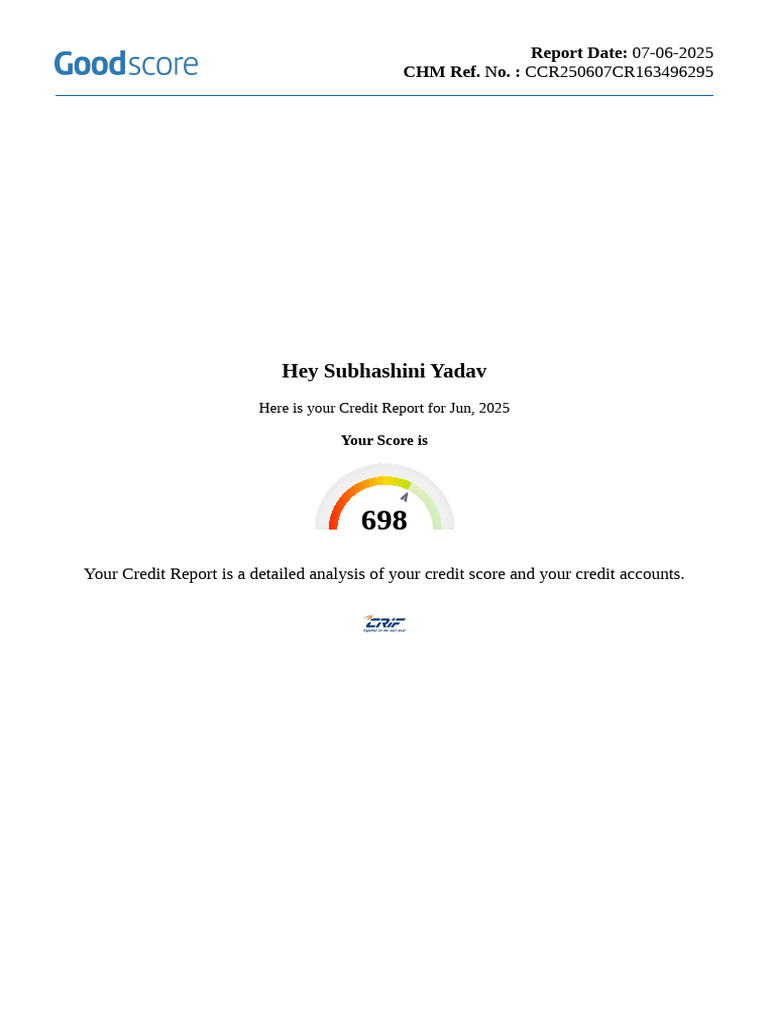 Report Subhashini 6-7-2025-1 | PDF | Loans | Unsecured Debt