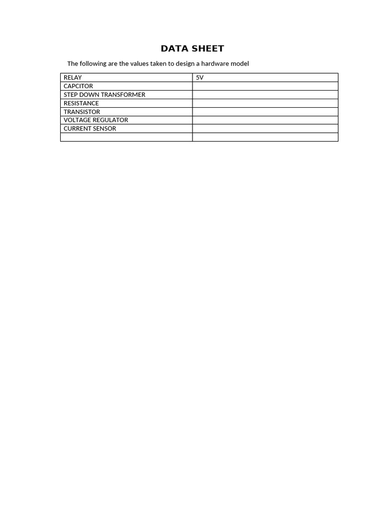 Data Sheet | PDF