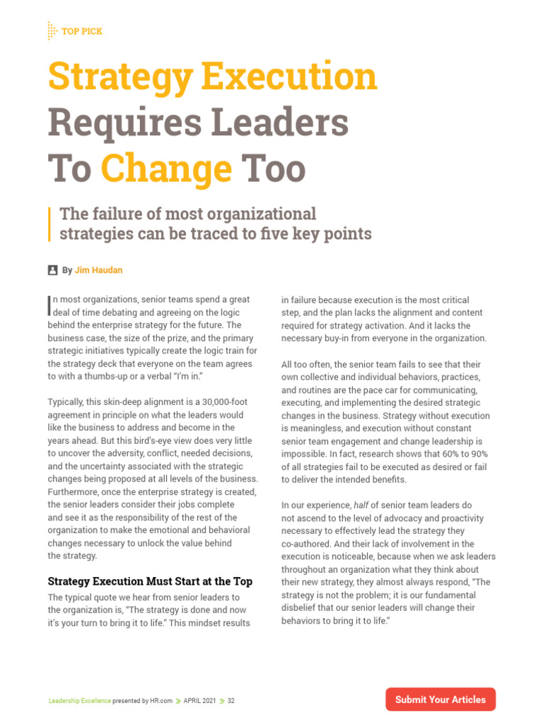 Change Management Strategy | PDF | Leadership | Business