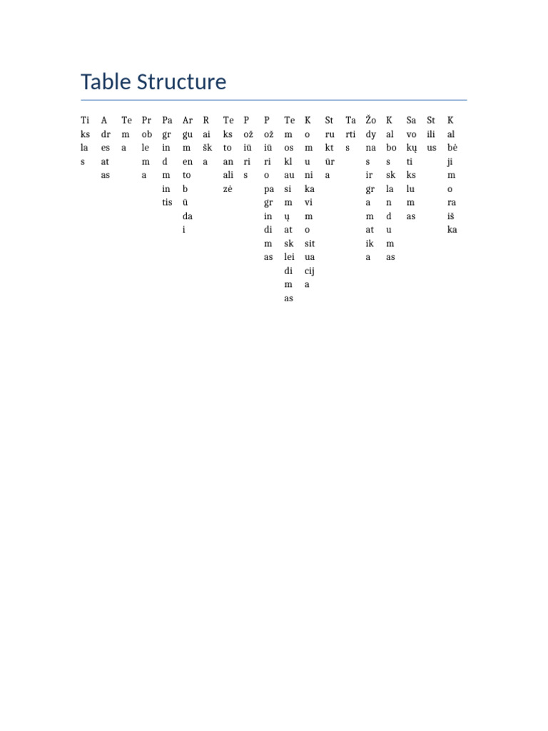 Table Structure | PDF