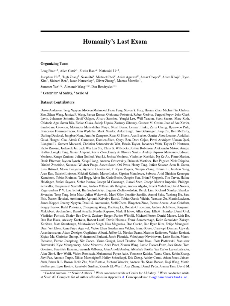Humanity's Last Exam Overview | PDF | Accuracy And Precision