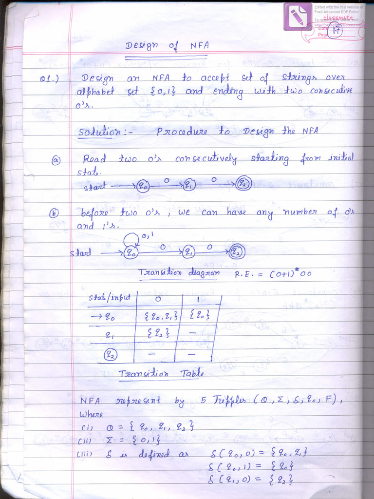 Design of NFA (TOC) | PDF