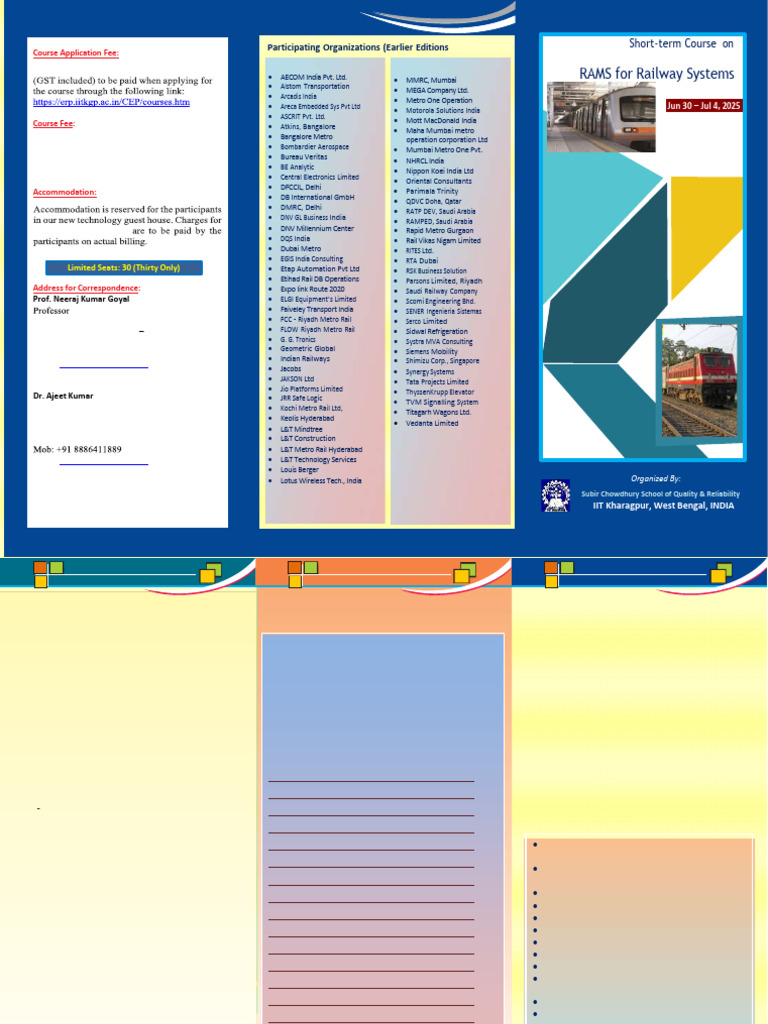 RAMS Course Brochure-2025 | PDF | Reliability Engineering
