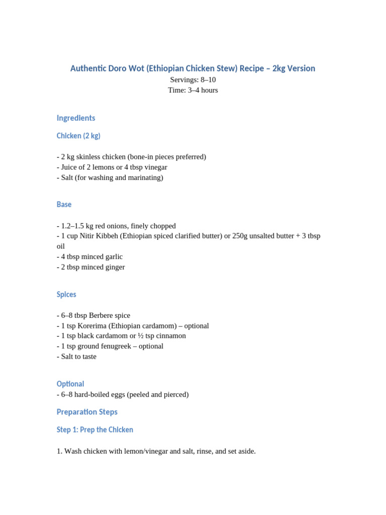 Doro_Wot_Recipe_2kg_Printable | PDF