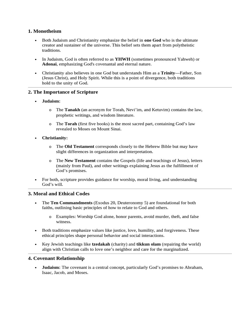 Judeo-Christian Beliefs and Practices | PDF | Hebrew Bible | Covenant ...