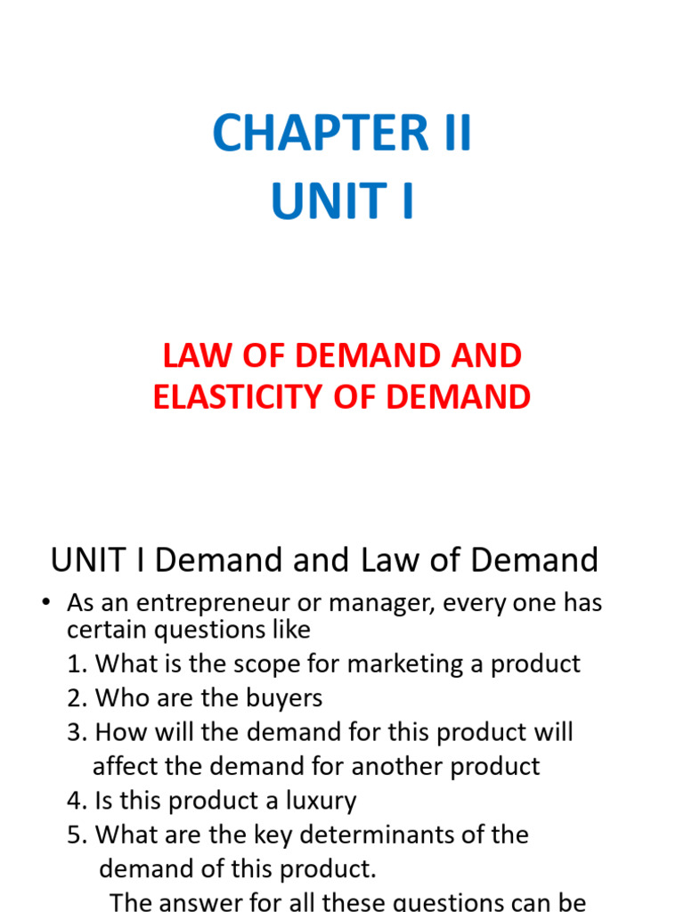 Chapter II Demand and Law of Demand | PDF | Demand | Demand Curve
