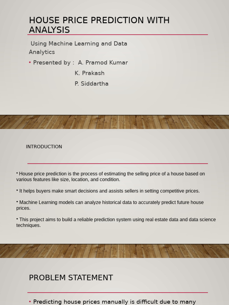 House Price Prediction With Analysis | PDF | Dependent And Independent ...