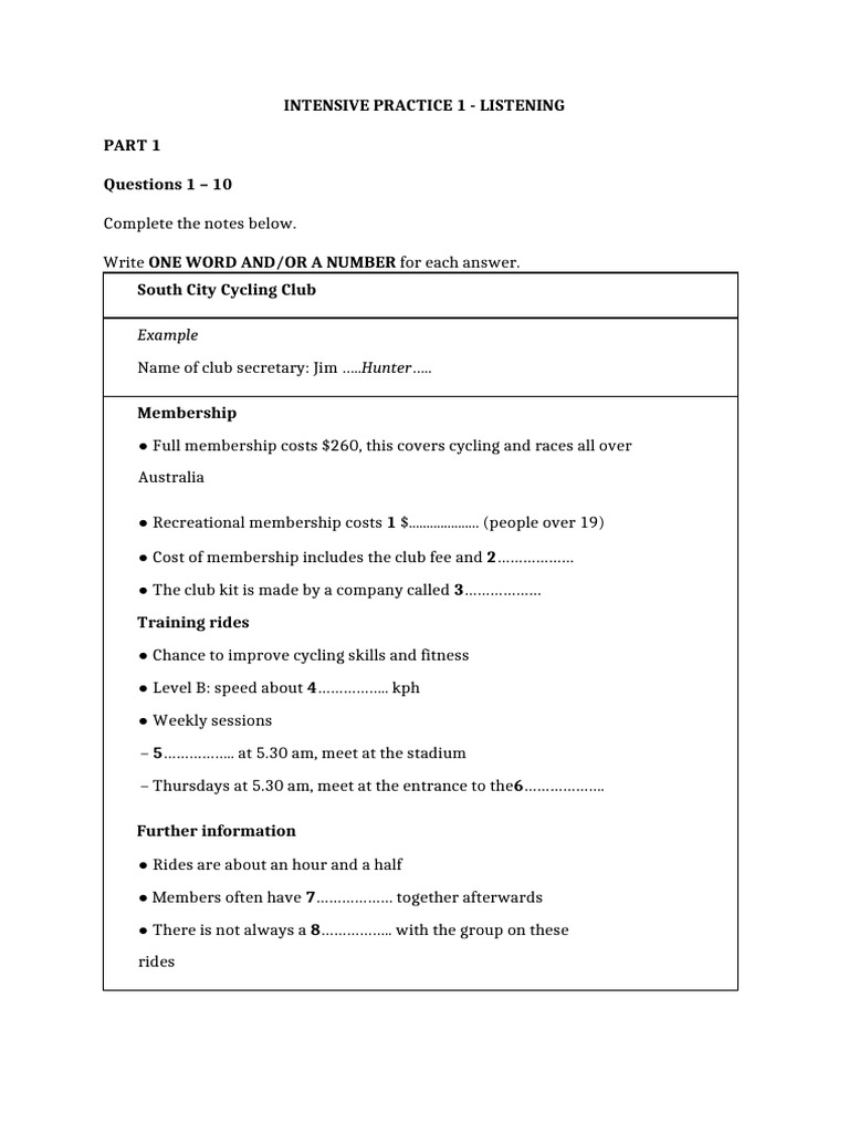 Review Test 4 Listening | PDF