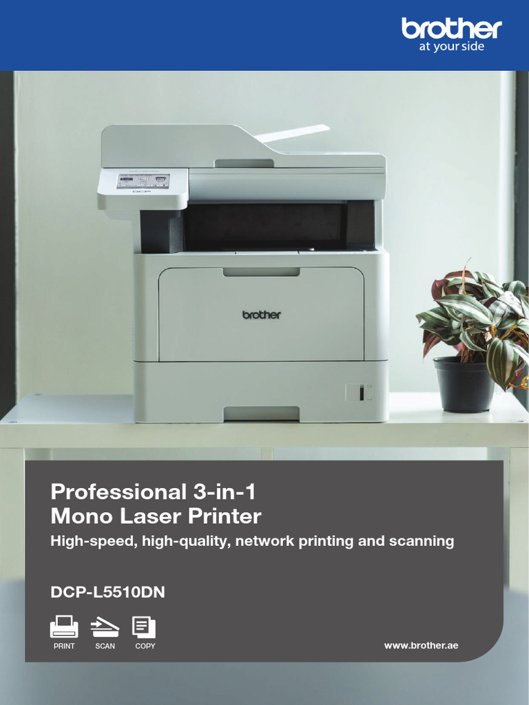 En DCP L5510DN Mono Laser Printer | PDF | Image Scanner | Computer Network