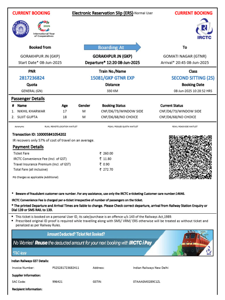 15081/GKP GTNR EXP Second Sitting (2S) | PDF | Identity Document | Payments