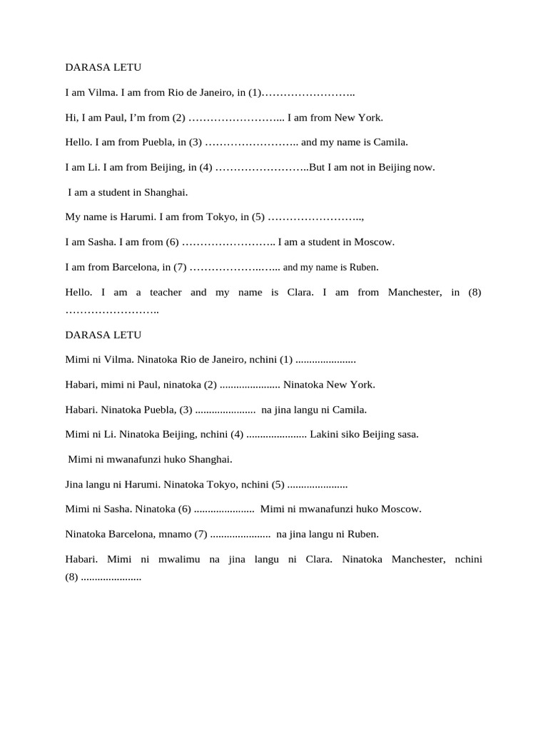 Darasa Letu Student Group | PDF