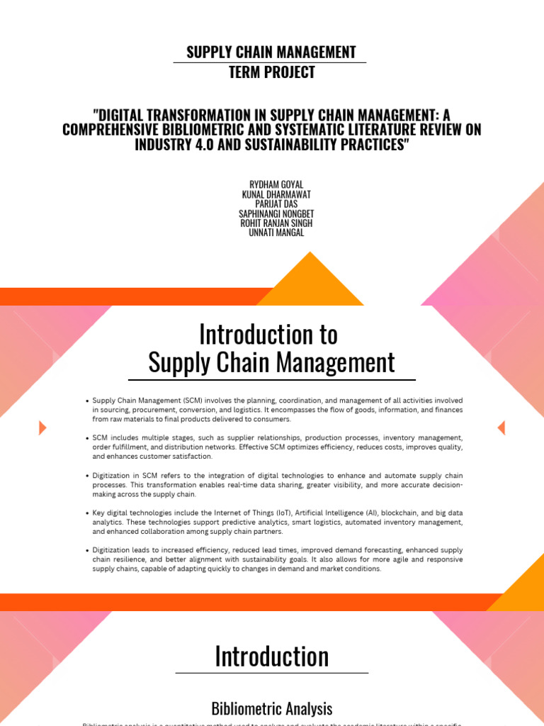 Orange and White Modern Innovative Supply Chain Management Presentation - Compressed | PDF ...