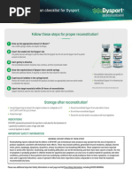 Dysport Dilution and Dosing Guide | PDF | Botulinum Toxin | Foot