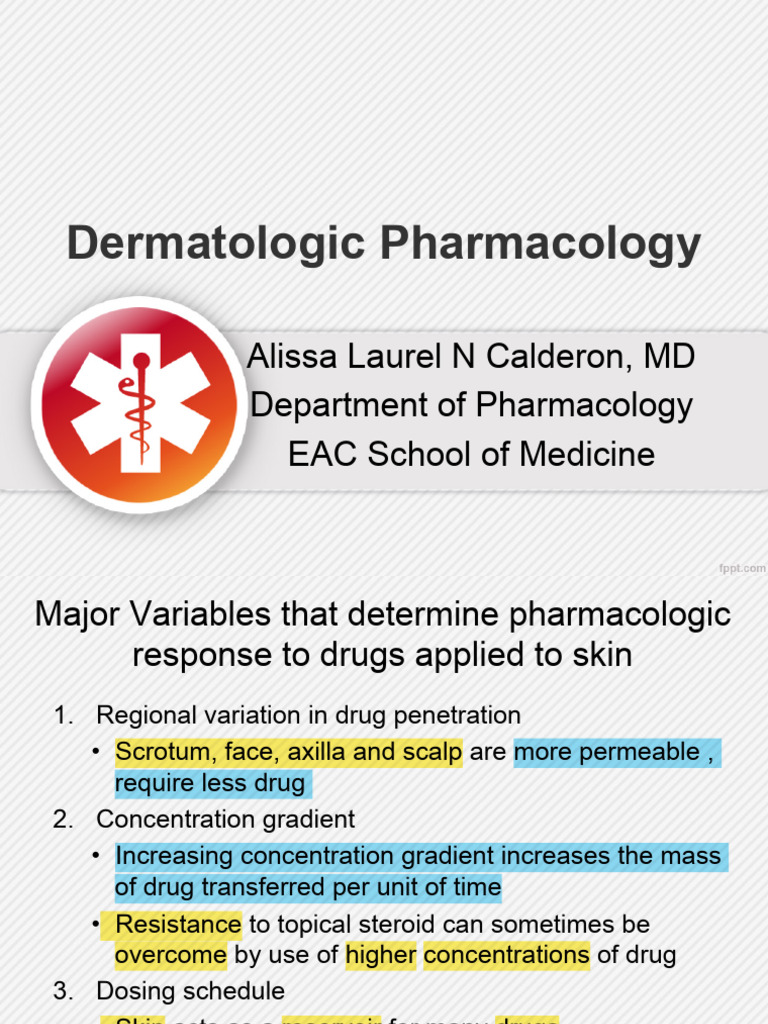 Dermatologic Pharmacology Overview | PDF | Candidiasis | Topical Medication