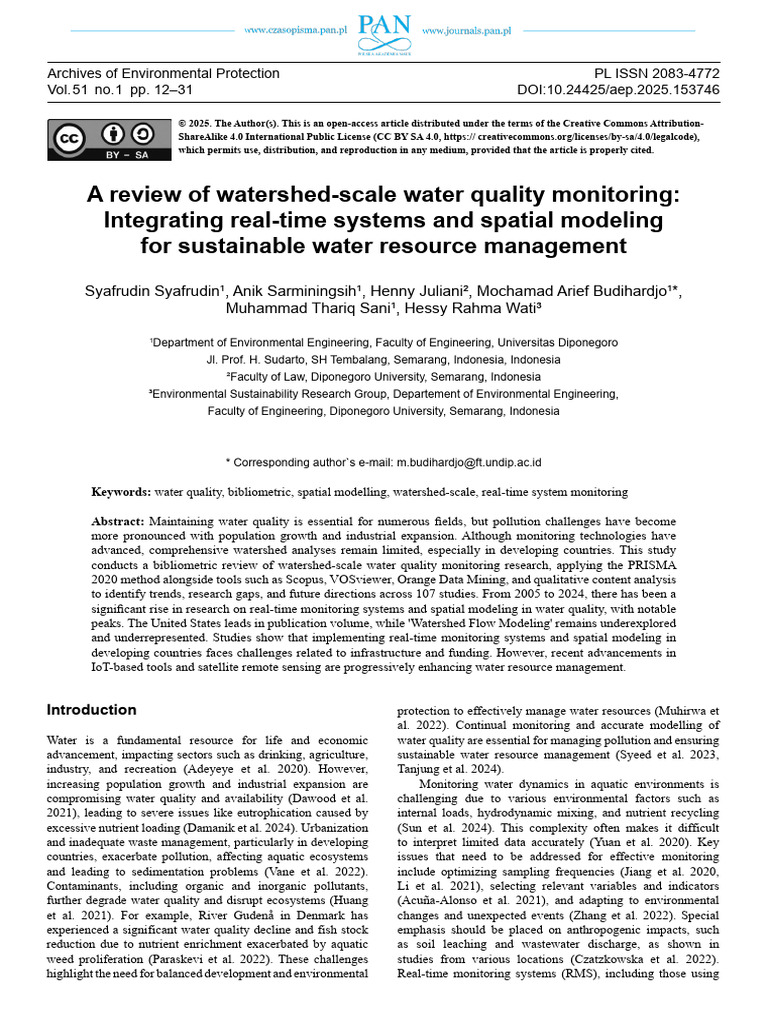 Archives Vol 51 No 1 012-031 LR | PDF | Water Quality | Water