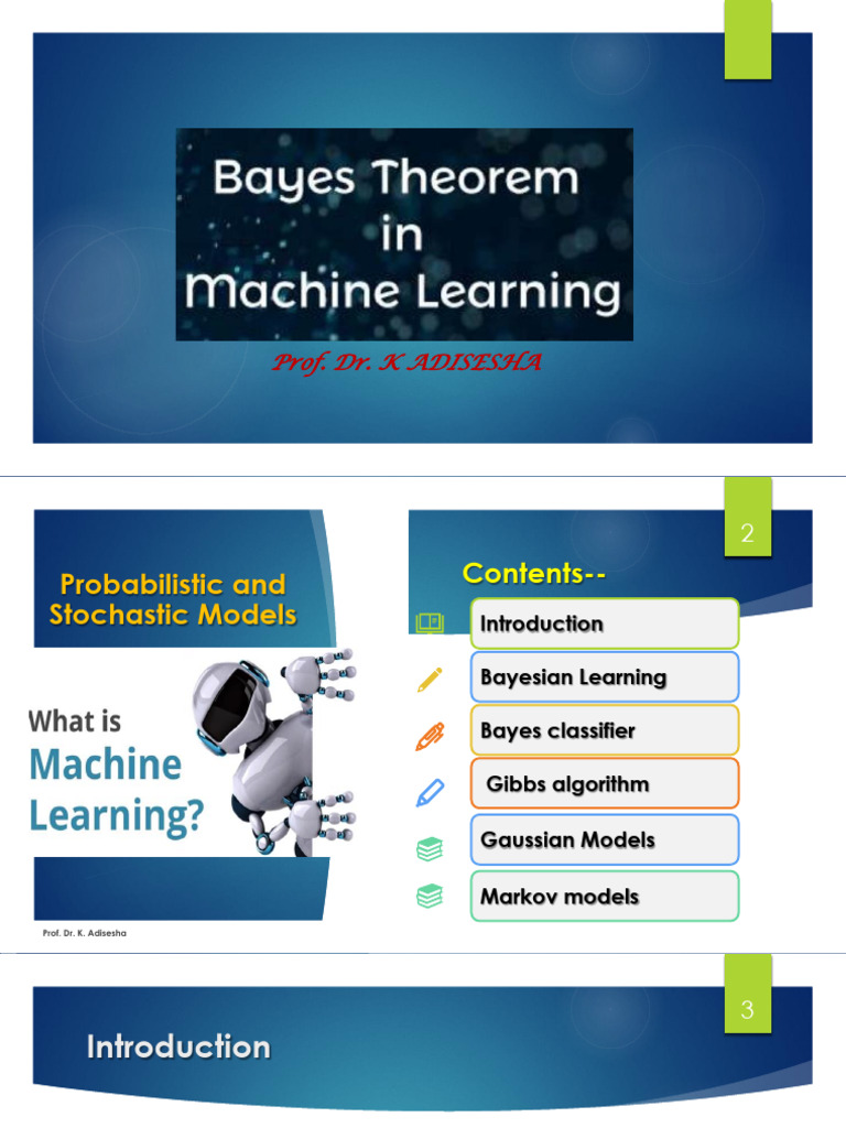 Probabilistic and Stochastic Models-Adi | PDF | Statistical Classification | Machine Learning