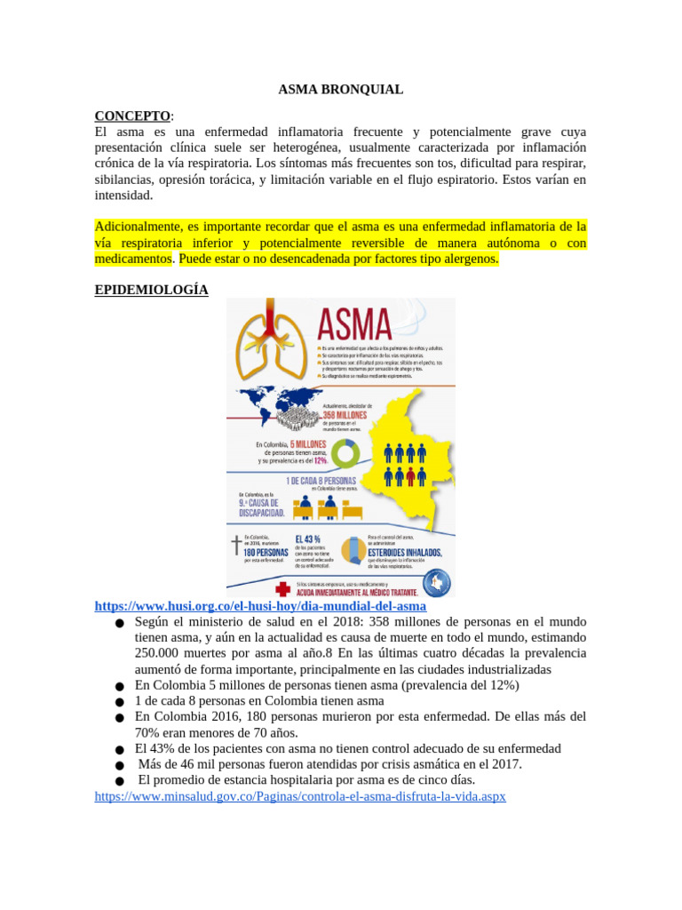 Asma Bronquial | PDF | Asma | Inflamación