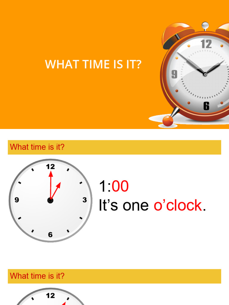 What Time Is It | PDF