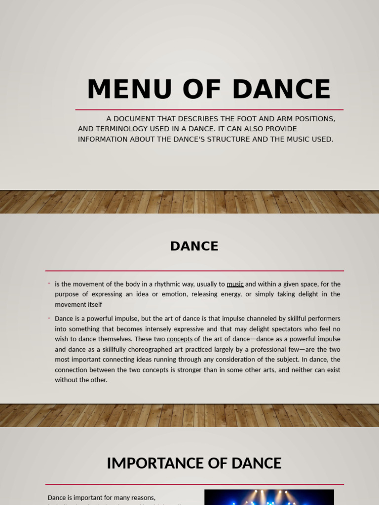 Menu-Of-Dance PATHFIT | PDF | Dances | Performing Arts