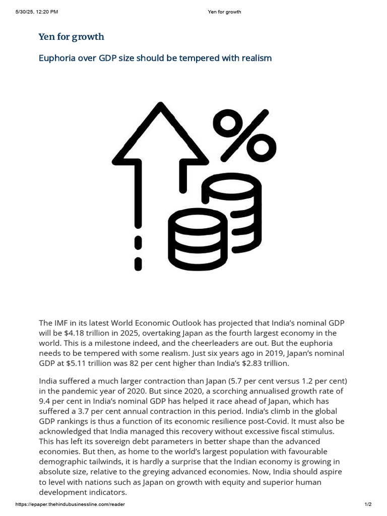 Disconnect Between GDP Growth and Equitable Human Development in India 300525 | PDF | Recession ...