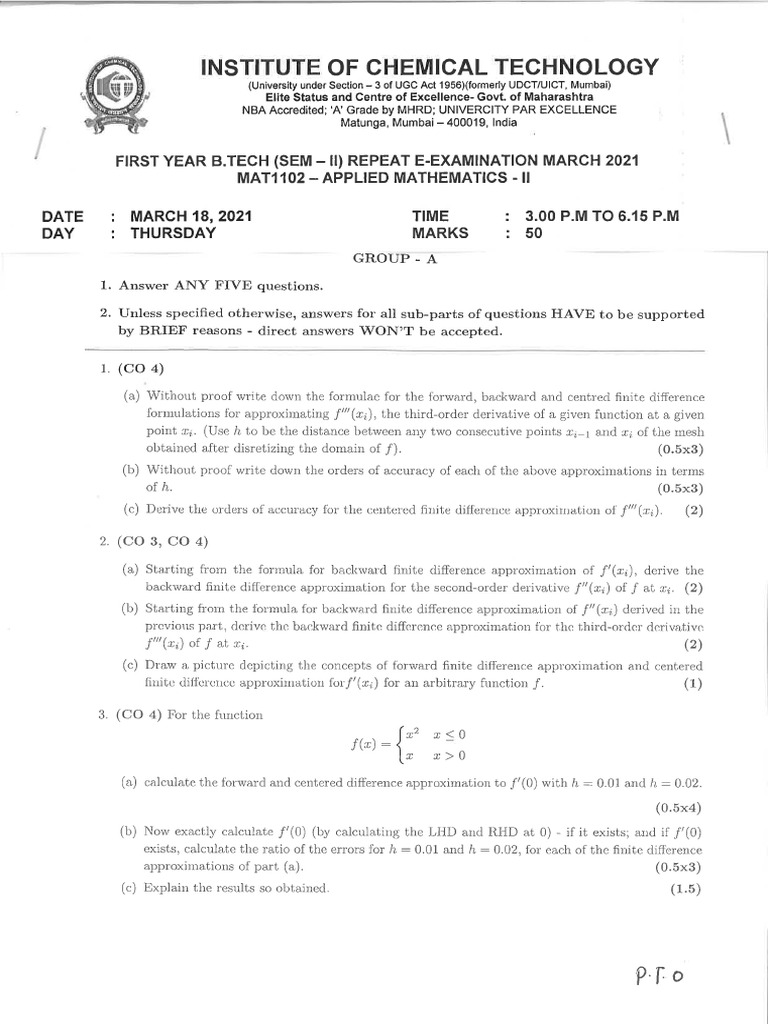 Mat1102 Applied Mathematics II | PDF