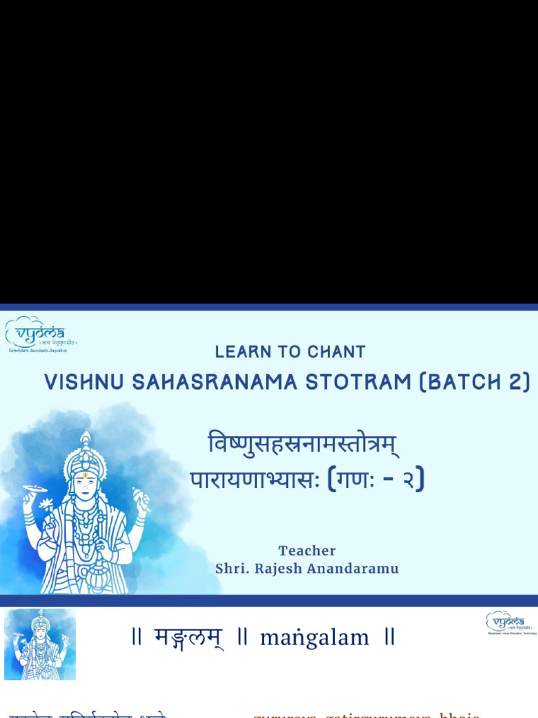 Vishnusasharanama PPT Final-1 | PDF