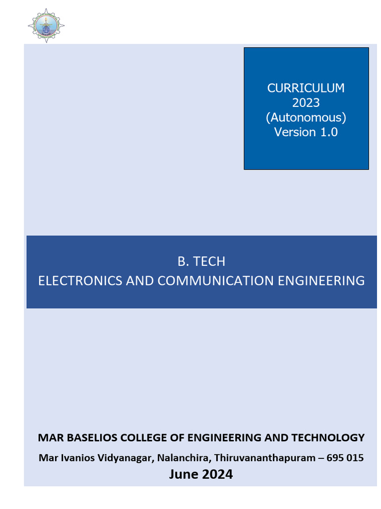 ECE Autonomous 2023 Scheme S3 S4 Syllabus | PDF | Integral | Equations