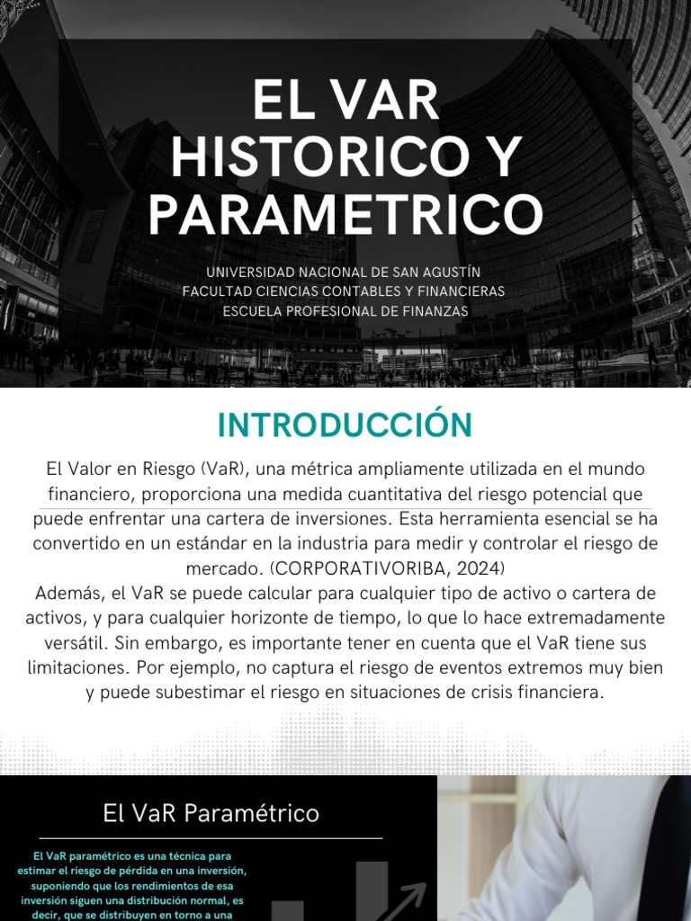 El Var Historico y Parametrico | PDF | Distribución normal | Intervalo ...