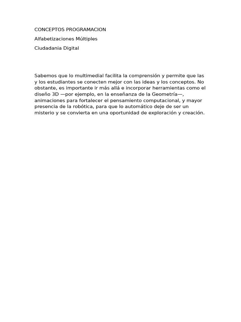 Concepto Programacion y Otras | PDF