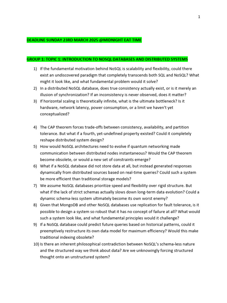 Nosql Q&A | PDF | No Sql | Databases