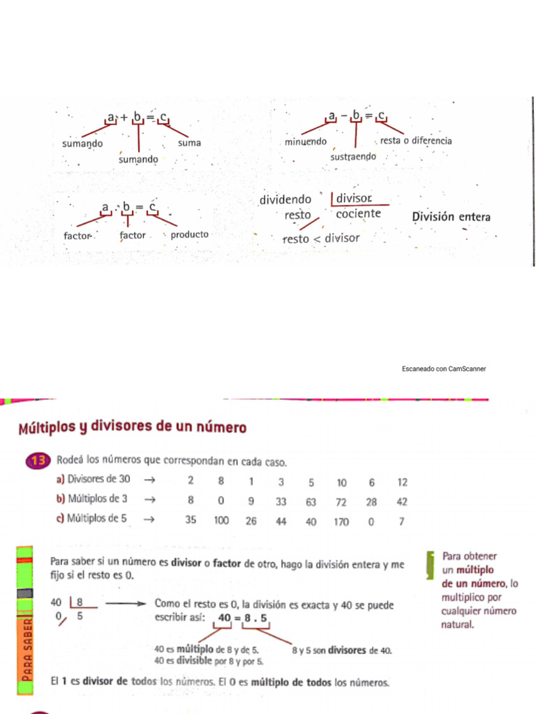 2021-Matematica I - Múltiplos y Divisores | PDF