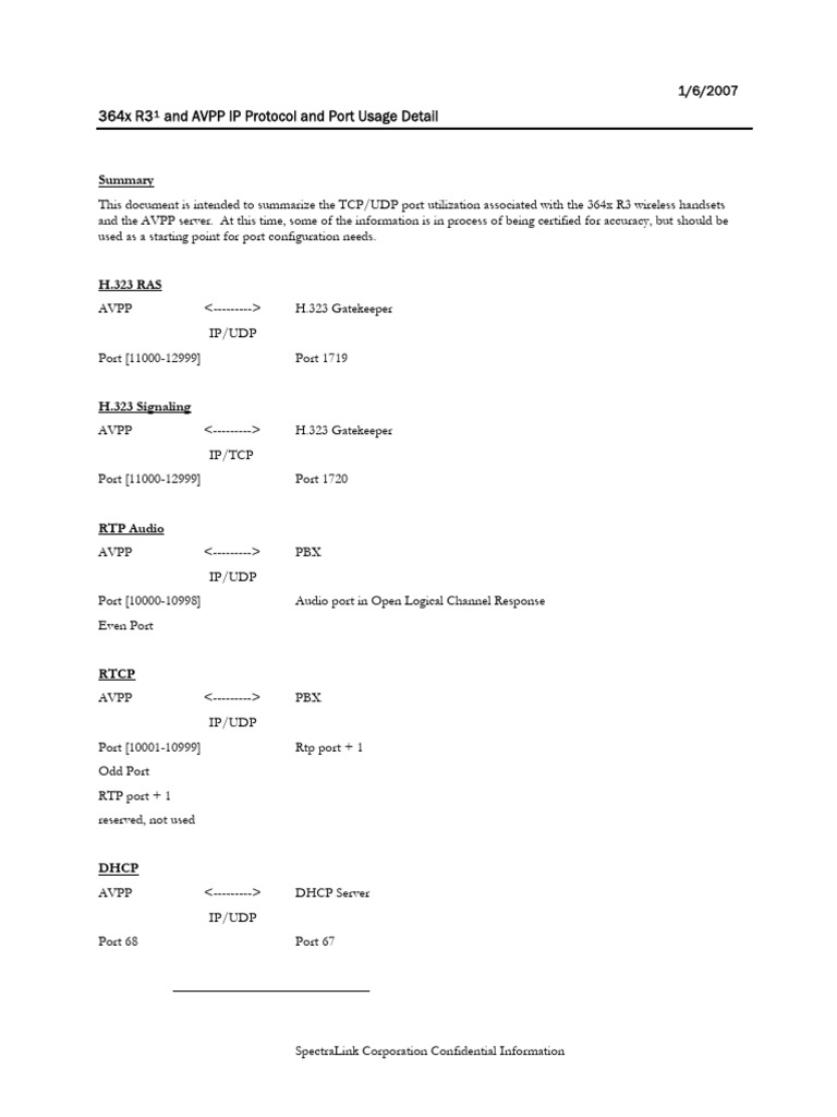 Avaya - 364x R3 - Port - Matrix | PDF | Port (Computer Networking) | Internet Protocol Suite