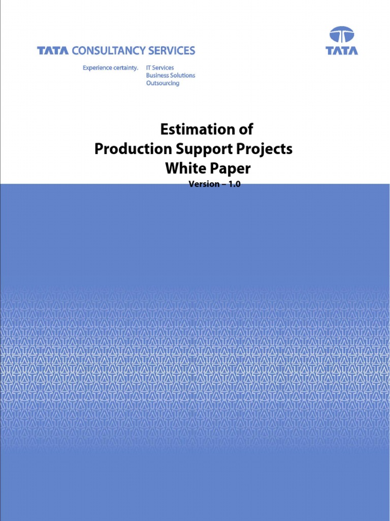 Production Support Estimation Framework | PDF | Estimation Theory ...