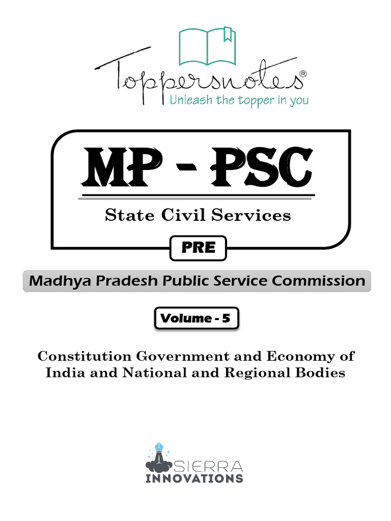 Constitution Government and Economy of India and National and Regional Bodies Min | PDF ...