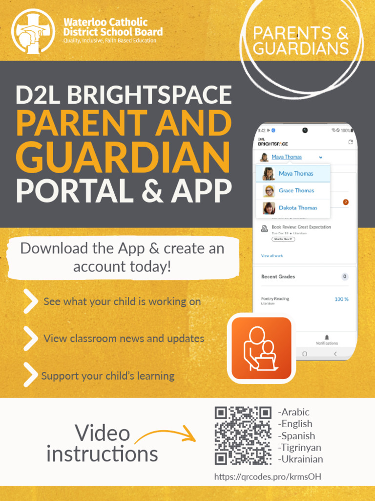 D2L Brightspace Parent Portal App | PDF