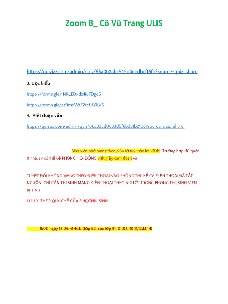 Lesson Recap - Zoom 8 | PDF