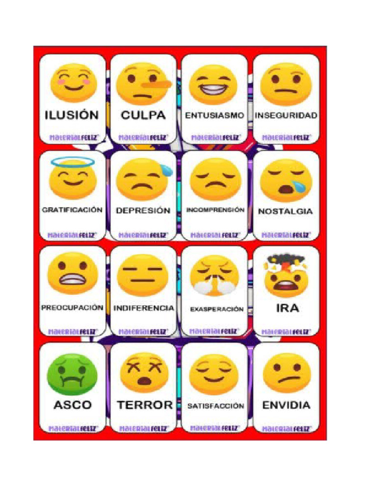 Loteria de Emociones | PDF