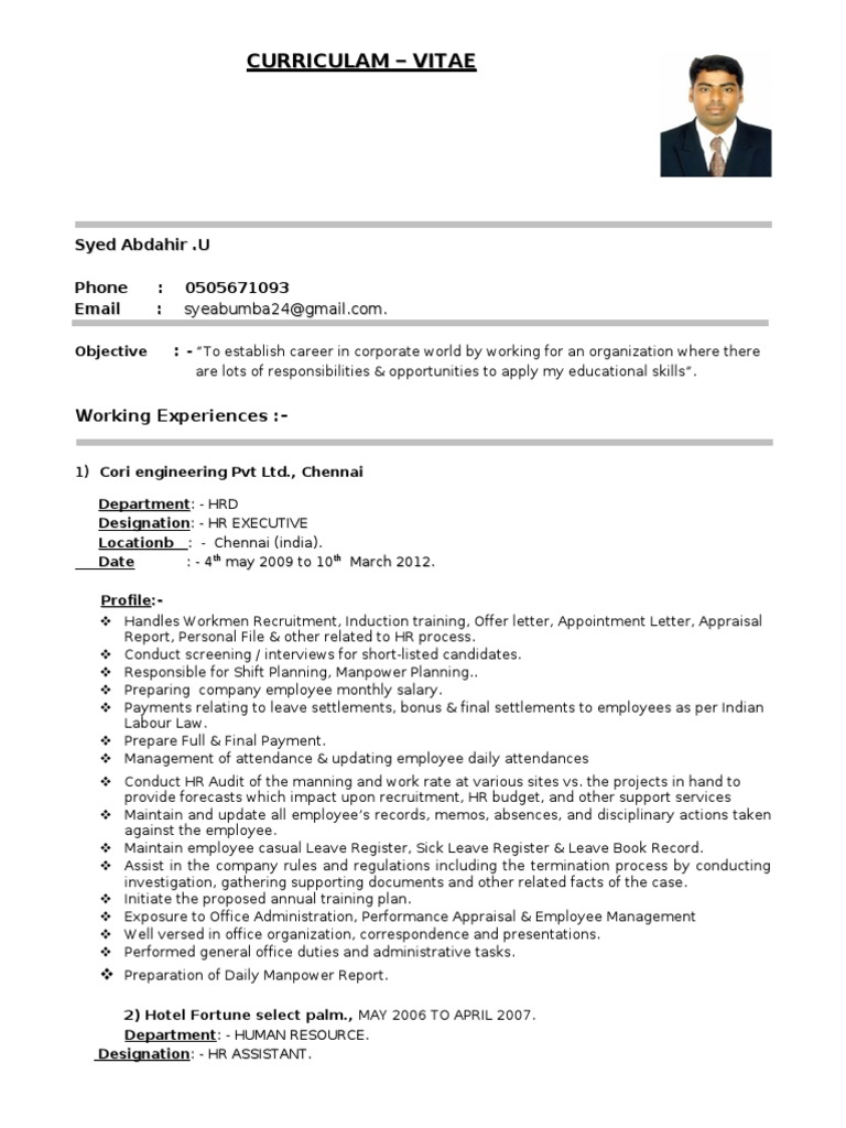 Syed Resume | PDF | Human Resource Management | Employment