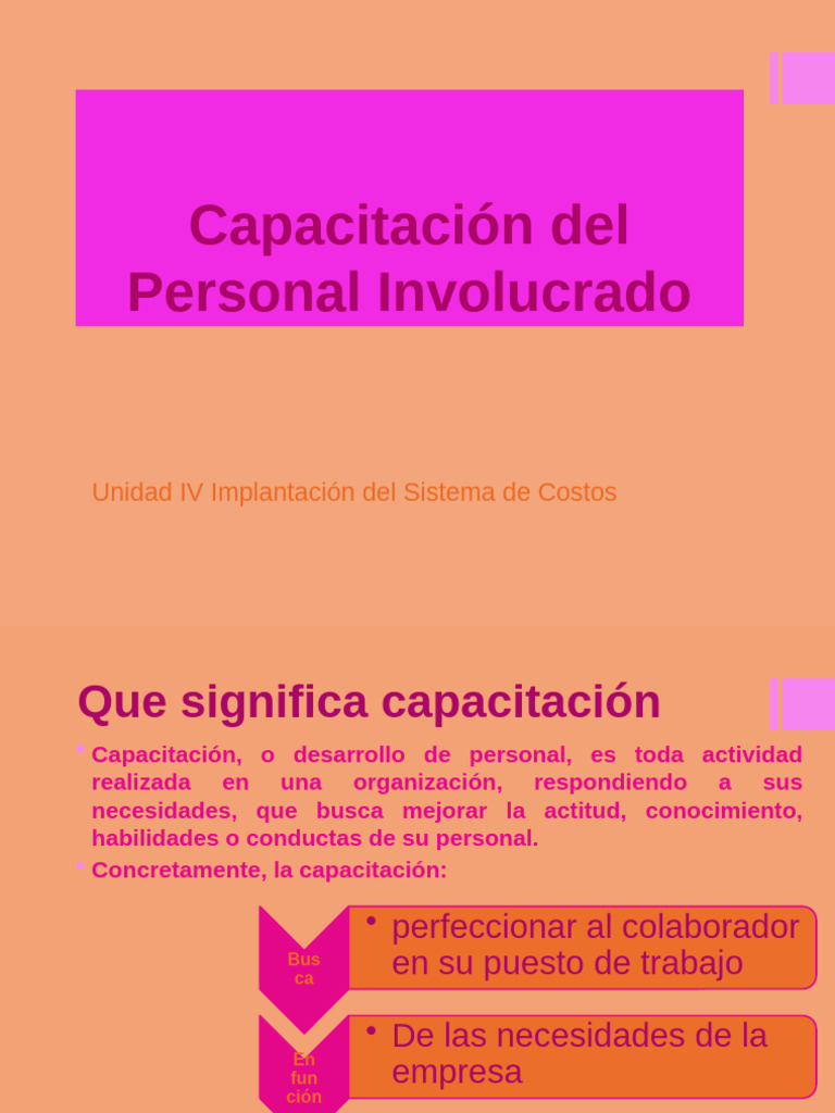 Capacitación del Personal Involucrado | PDF | Calidad (comercial ...