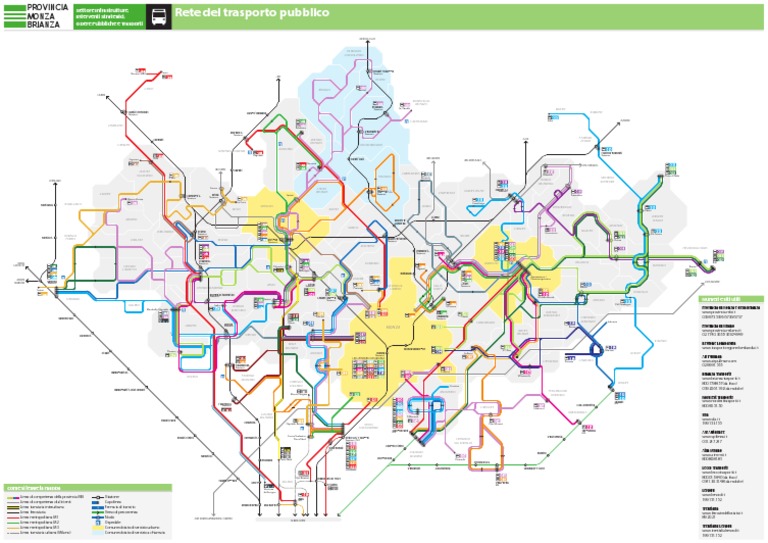 Schema Linee Provincia MB | PDF