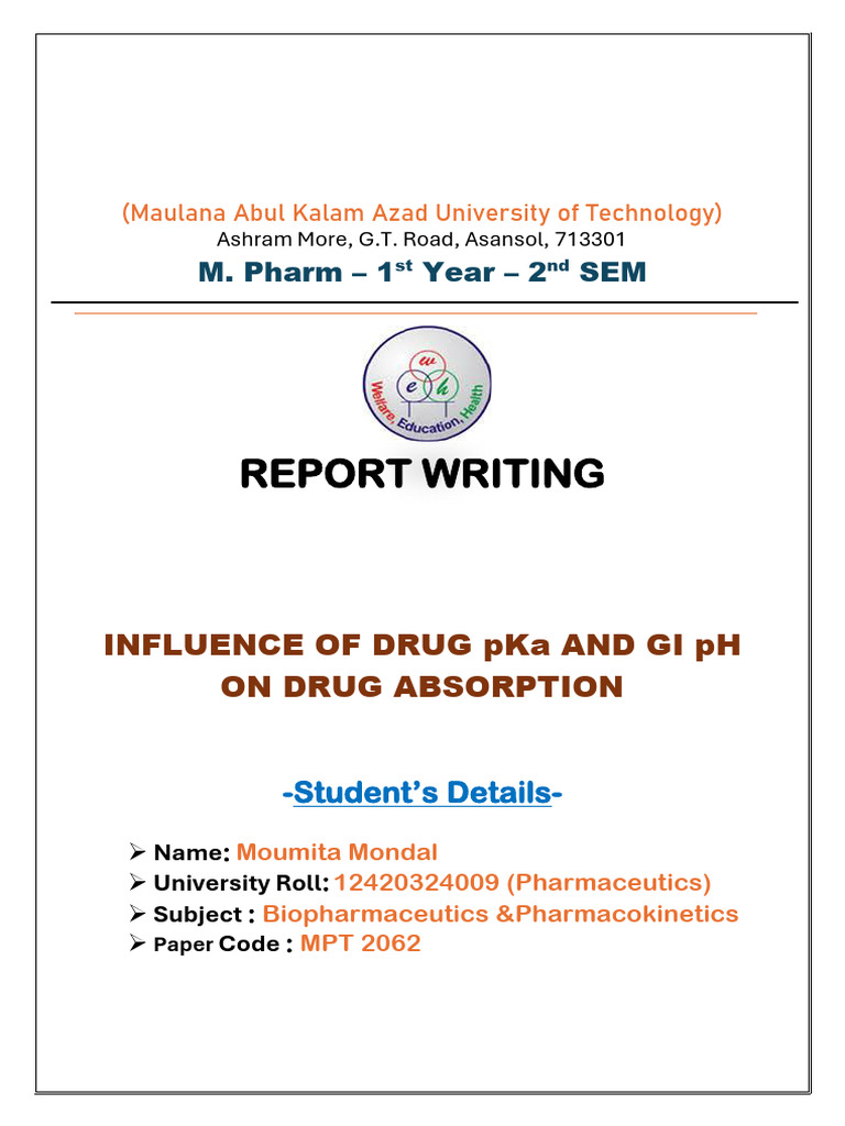Gupta College of Technological Sciences: Report Writing | PDF | Acid ...
