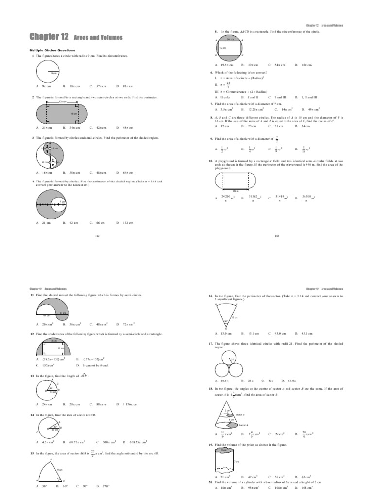 Dimensions of a Pen Holder Explained | PDF | Area | Volume